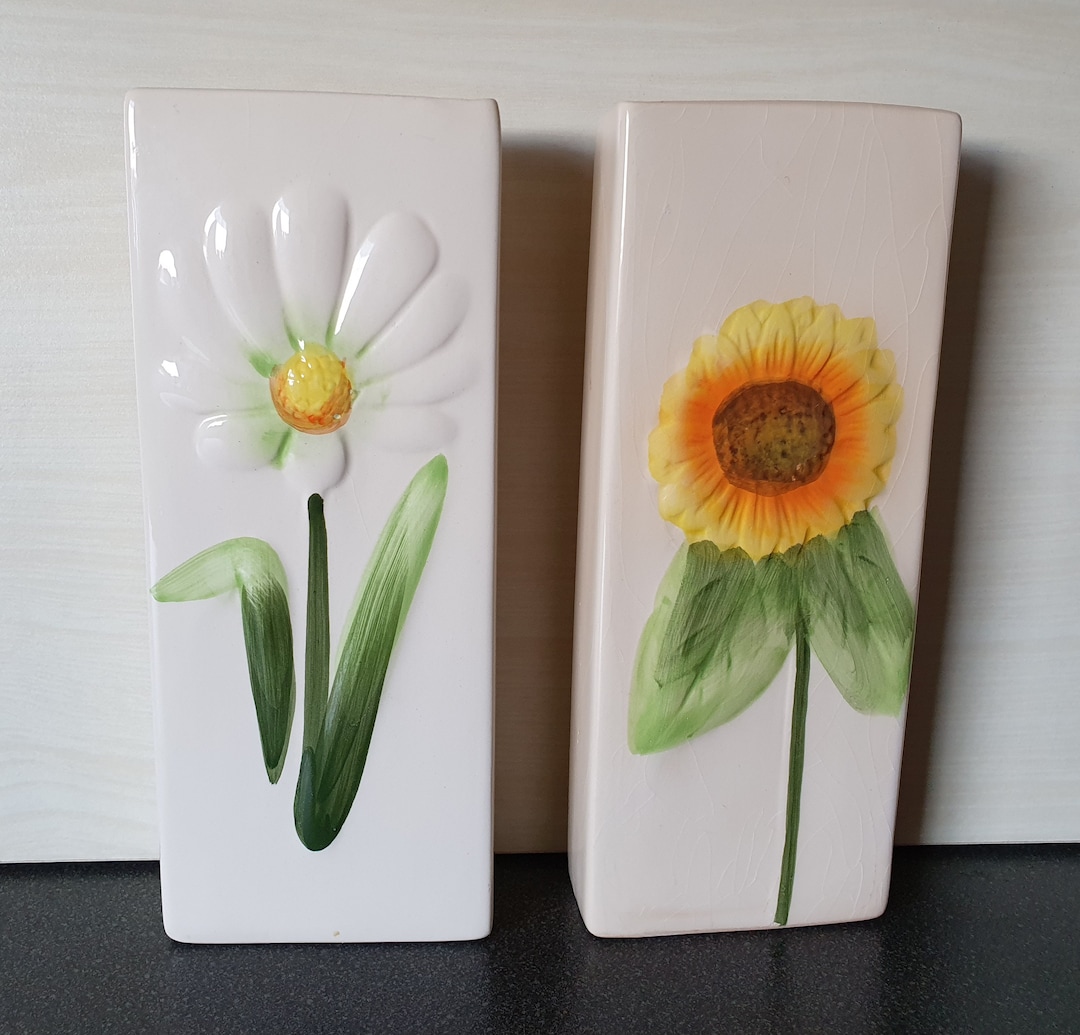 Vintage Ceramic Humidifier, Set of 2, Printed With Flowers, 70s - Etsy