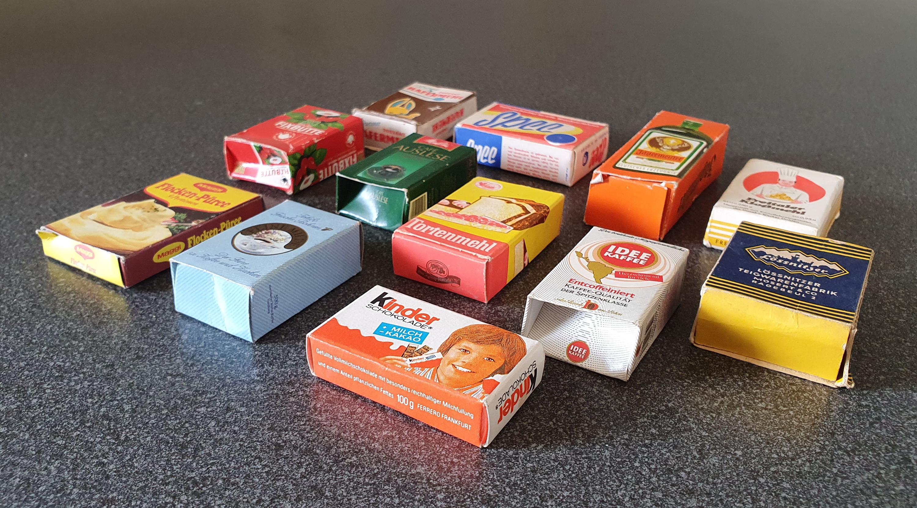 Miniature Grocery Shop Packages, From Germany (12), Shop Toys - Etsy