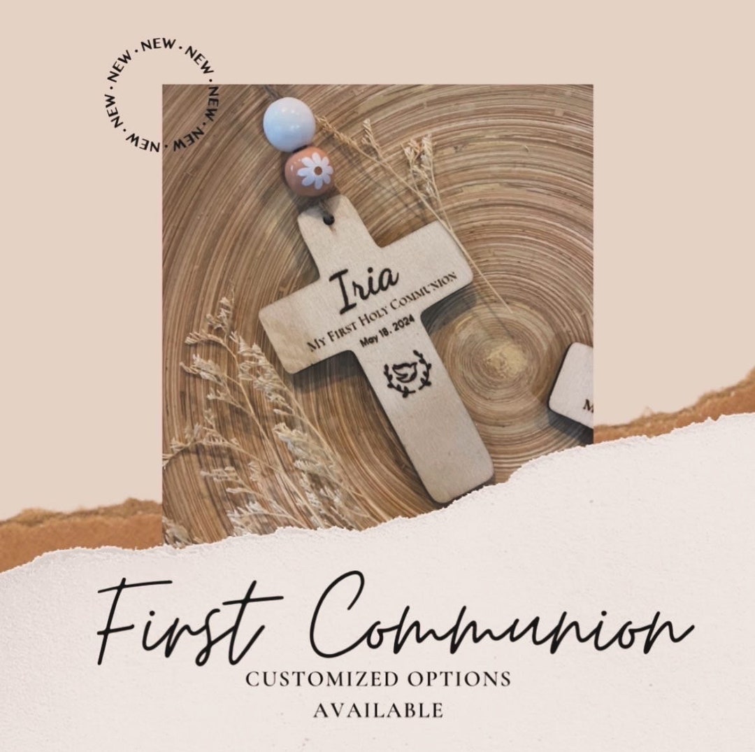 First Communion Wood Cross, First Communion Favor. First Communion ...