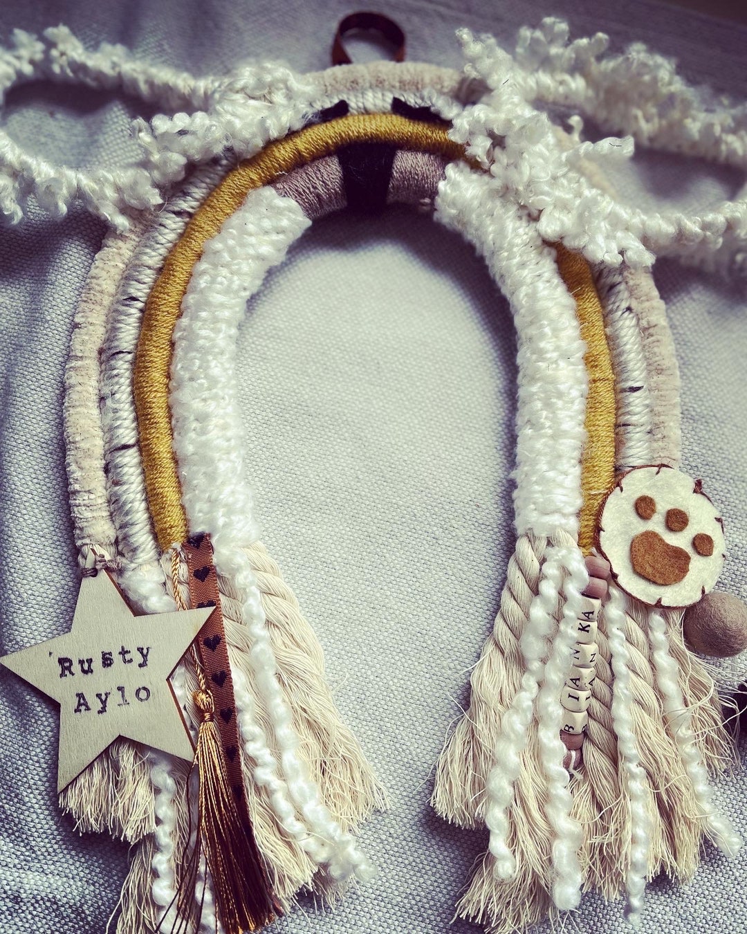 Dog Rainbow. Dog Macrame Rainbow. Labradoodle. Poodle Lover. Dog Lover ...