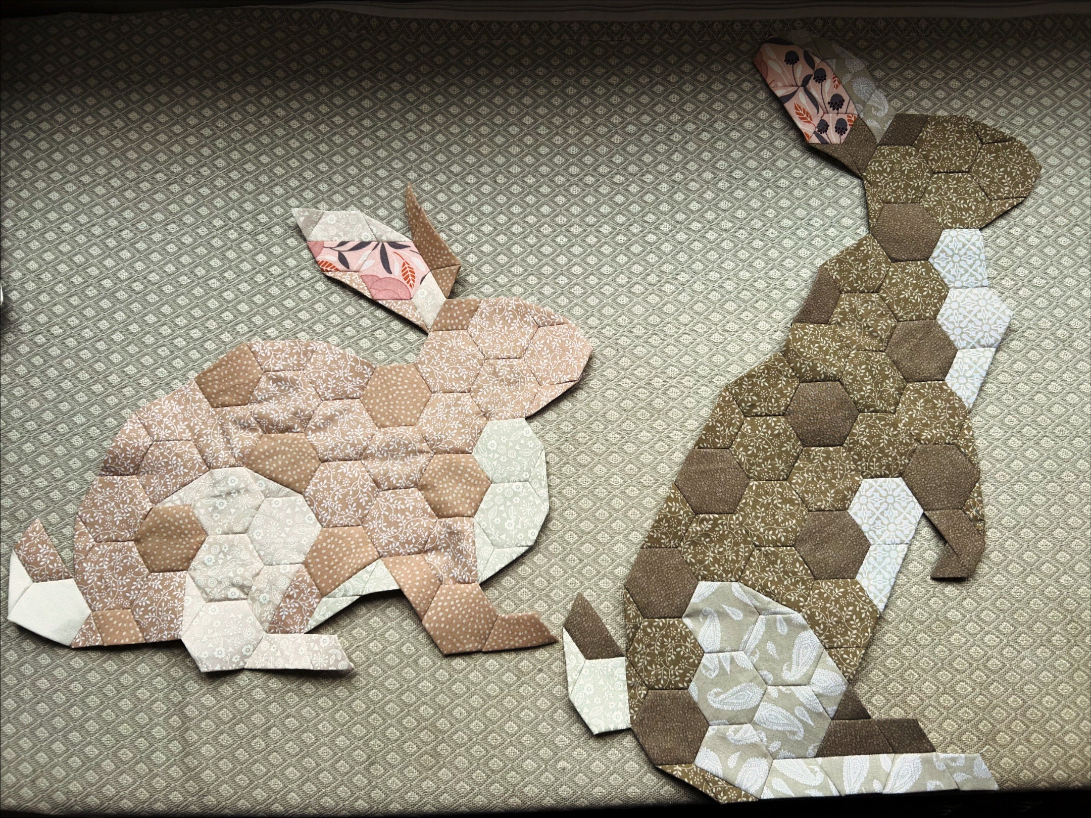 Spring Bunny EPP Patchwork Pattern PDF Digital Download - Etsy