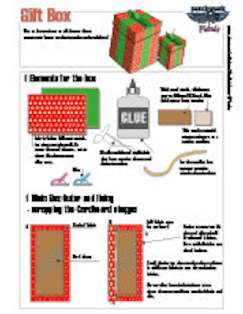 TWO Gift Box Patterns PDF Download Svg Included. A4 and US Letter Size ...