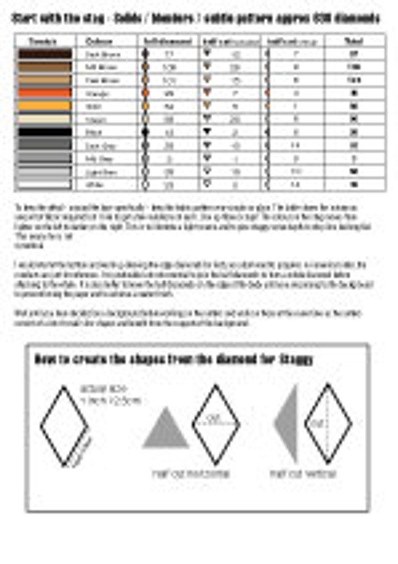 Staggy Mcstagface EPP Patchwork Pattern PDF Digital Download - Etsy
