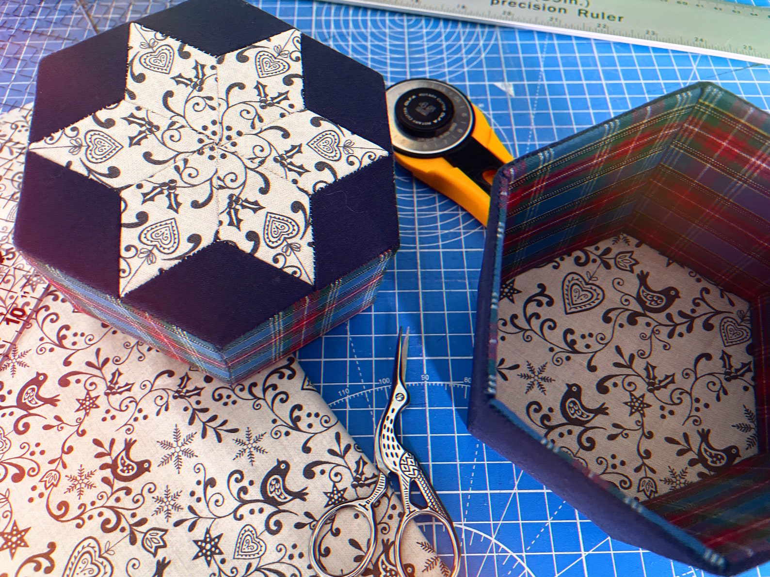 Hexagon Charm Gift Box Patterns - Smaller Box PDF Download Svg Included ...