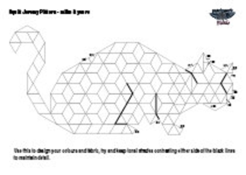 Cat 'squat Jeremy' EPP Patchwork Pattern PDF Digital - Etsy