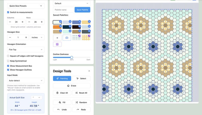 Hex Site Hexagon Quilt Design Internet App for Phone, Tablet, Desktop ...