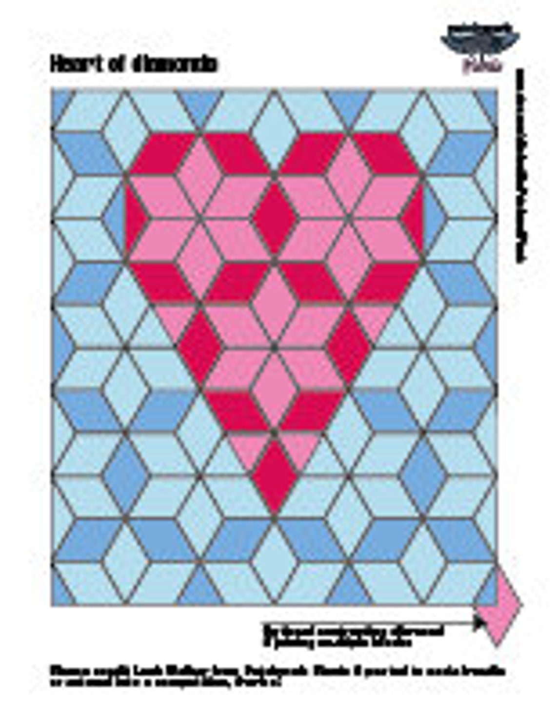 Heart of Diamonds EPP Patchwork Pattern PDF - Digital Download - Etsy