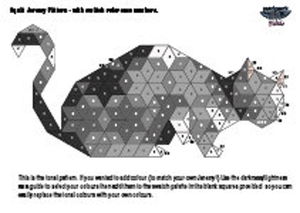 Cat 'squat Jeremy' EPP Patchwork Pattern PDF - Digital Download - Etsy UK