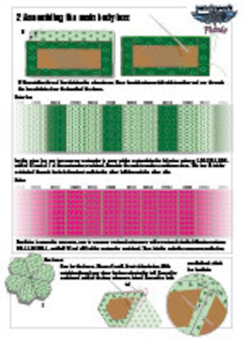 Hexie Flower Box Pattern - PDF Download Svg Included. A4 and US Letter ...