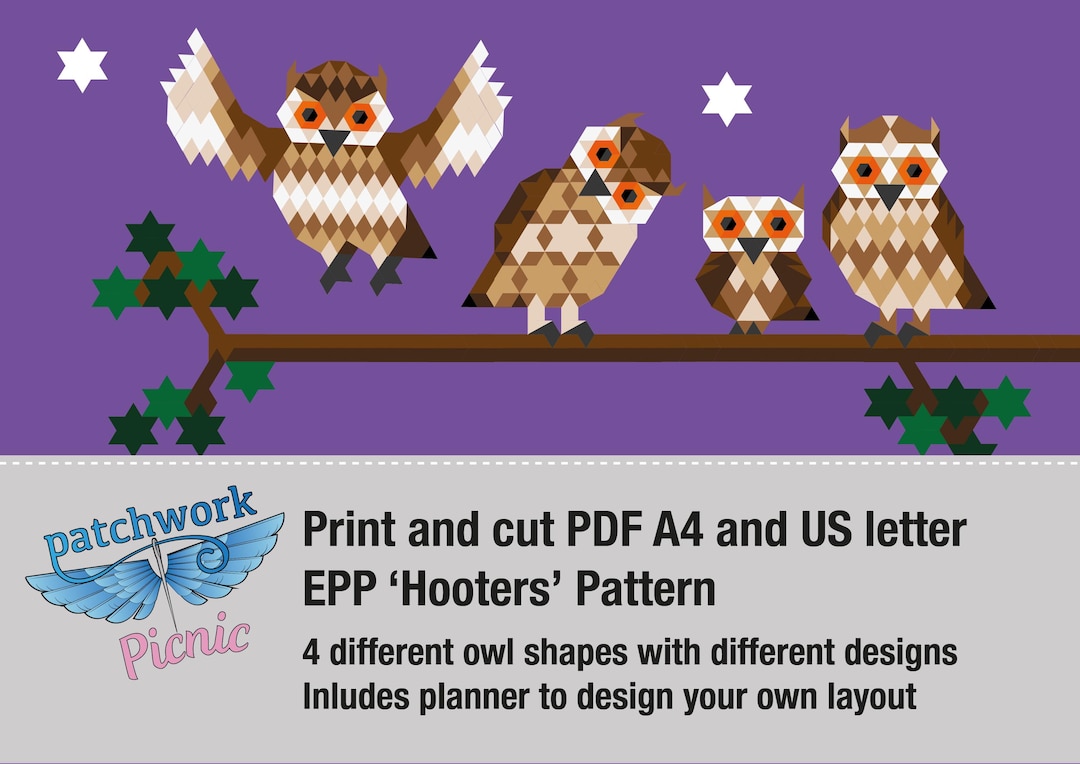 Hooters Owl EPP Pattern PDF - Digital Download - Etsy