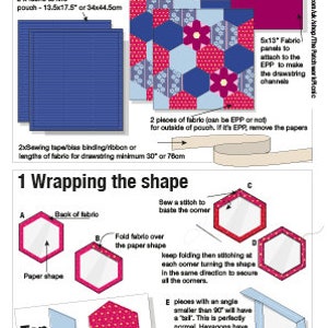 2 Beginner Drawstring EPP Gift Bag Patterns and Tag - PDF Download - Etsy