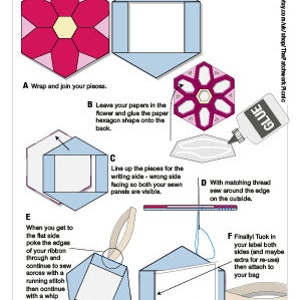 2 Beginner Drawstring EPP Gift Bag Patterns and Tag - PDF Download - Etsy