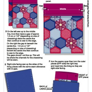 2 Beginner Drawstring EPP Gift Bag Patterns and Tag - PDF Download - Etsy