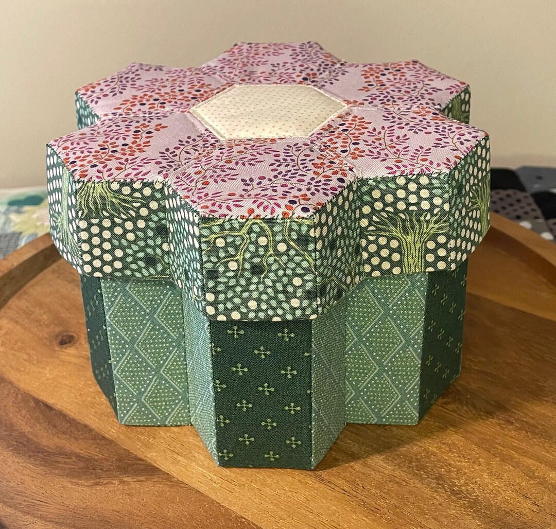 Hexie Flower Box Pattern - PDF Download Svg Included. A4 and US Letter ...
