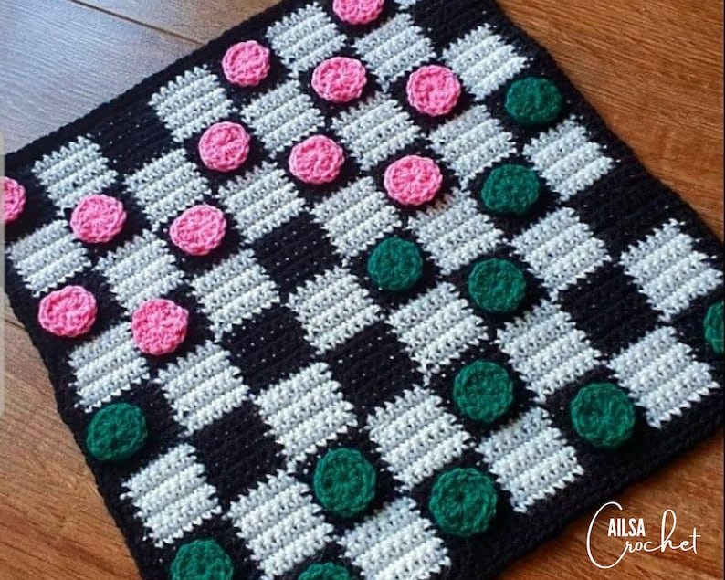 Crochet Pattern (PDF) - Draughts / Checkers Game - Etsy