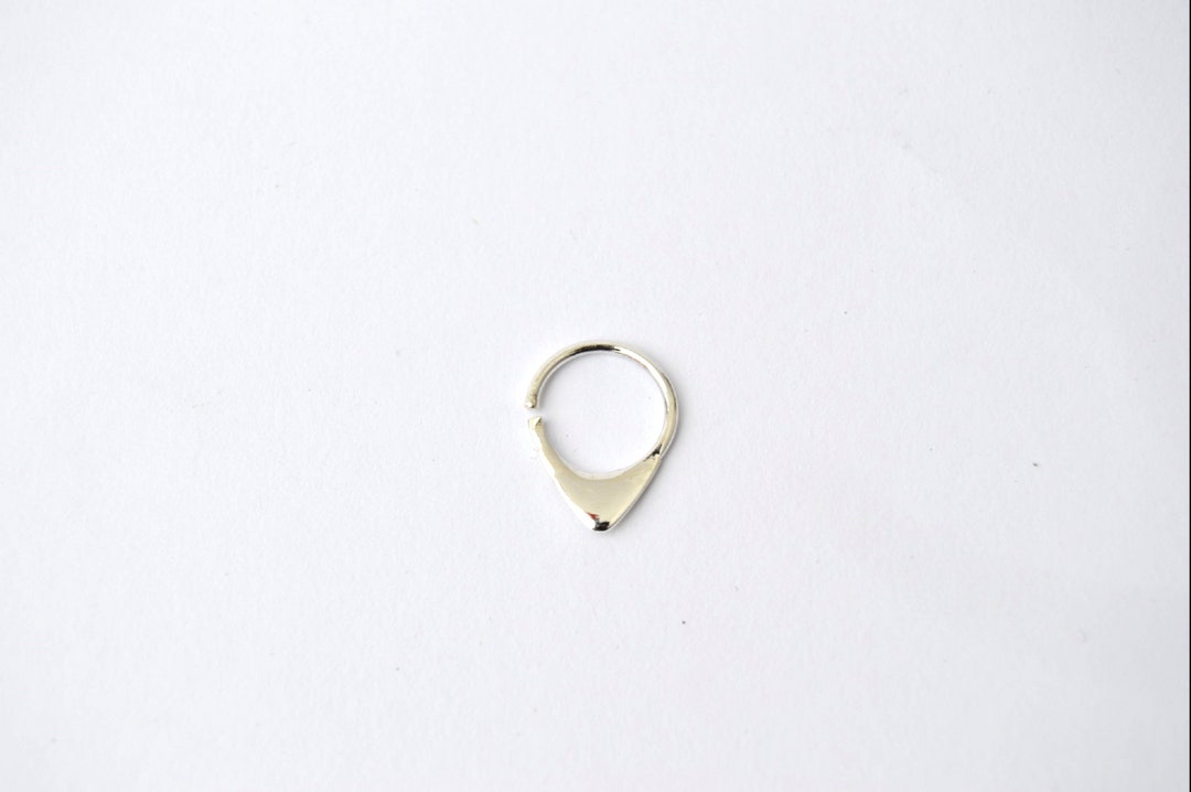Silver Triangle Septum, Piercing Septum, Handmade Septum, Geometric ...
