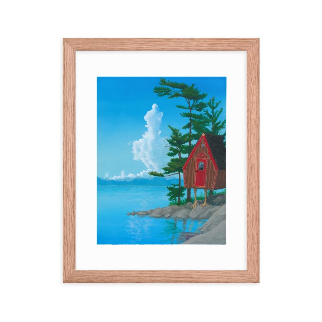 Baba Yaga Summer Vacation - Original Giclee Art Print of Gouache ...