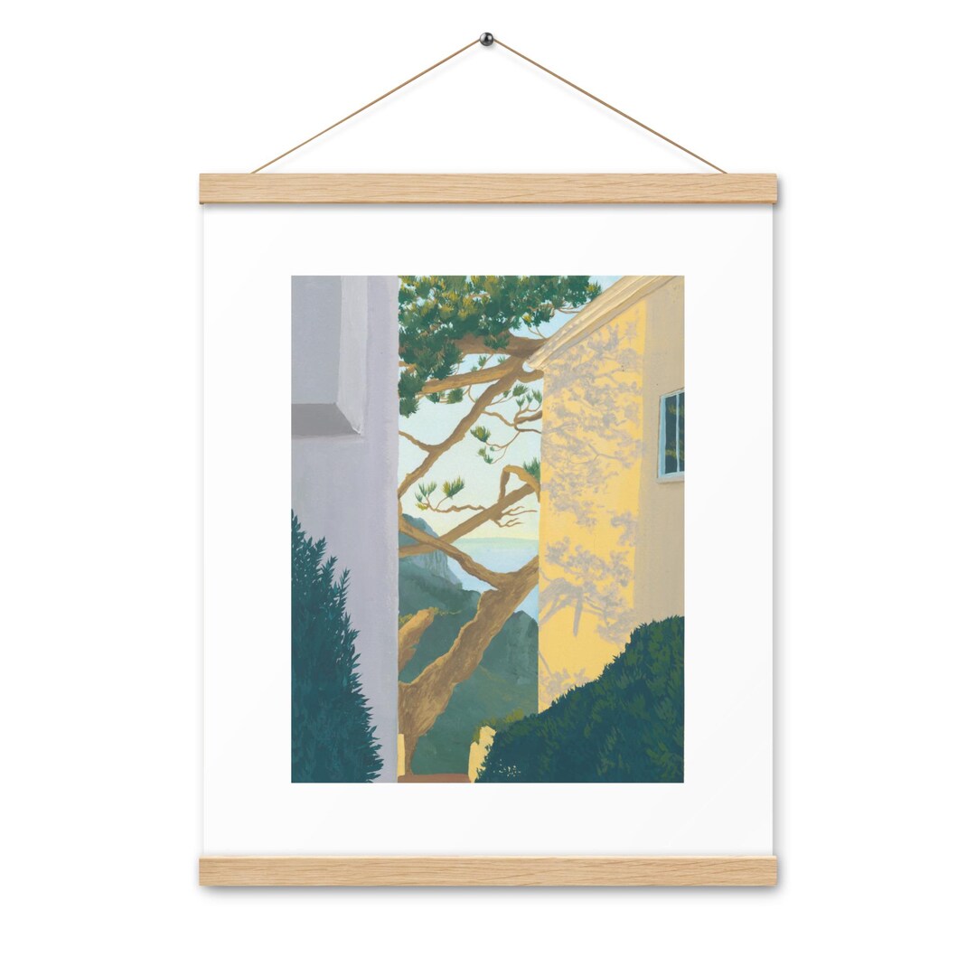 Narrow View - Hanging Frame - Original Giclee Art Print of Gouache ...