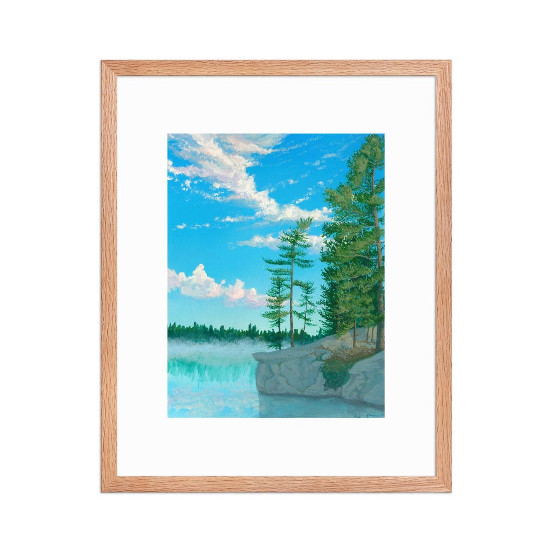 Golden Hour on the ADK Coast - Framed Original Giclee Art Print of ...