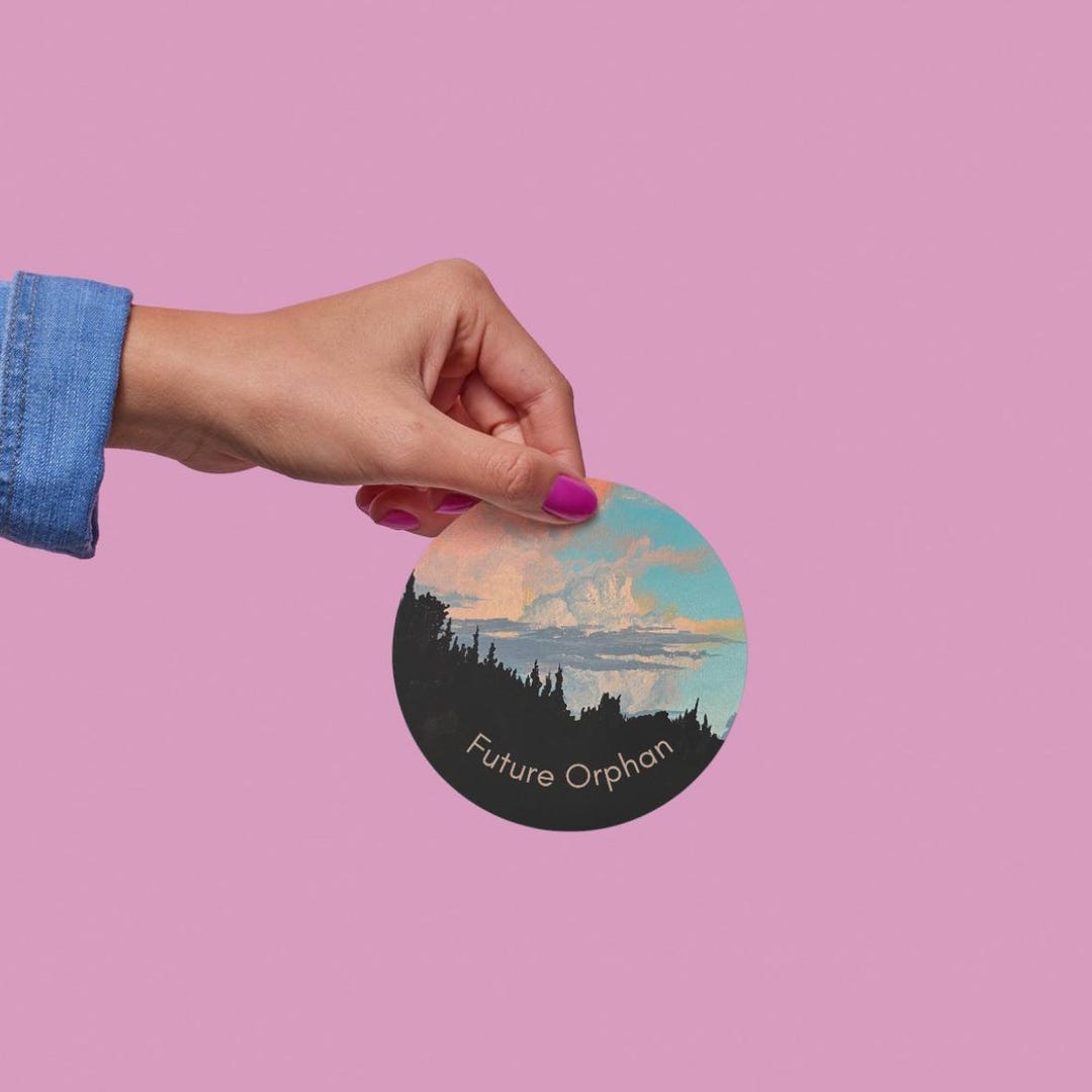 Future Orphan - Clouds - 2.5 Inch Circular Vinyl Weatherproof Sticker ...