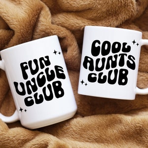 Cool Aunts Club Mug | Fun Uncle Club Mug | Pregnancy Announcement for ...