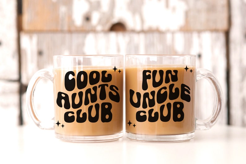 Cool Aunts Club Mug | Fun Uncle Club Mug | Pregnancy Announcement for ...