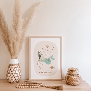 Capricorn Wall Art Print Watercolor Capricorn Print - Etsy