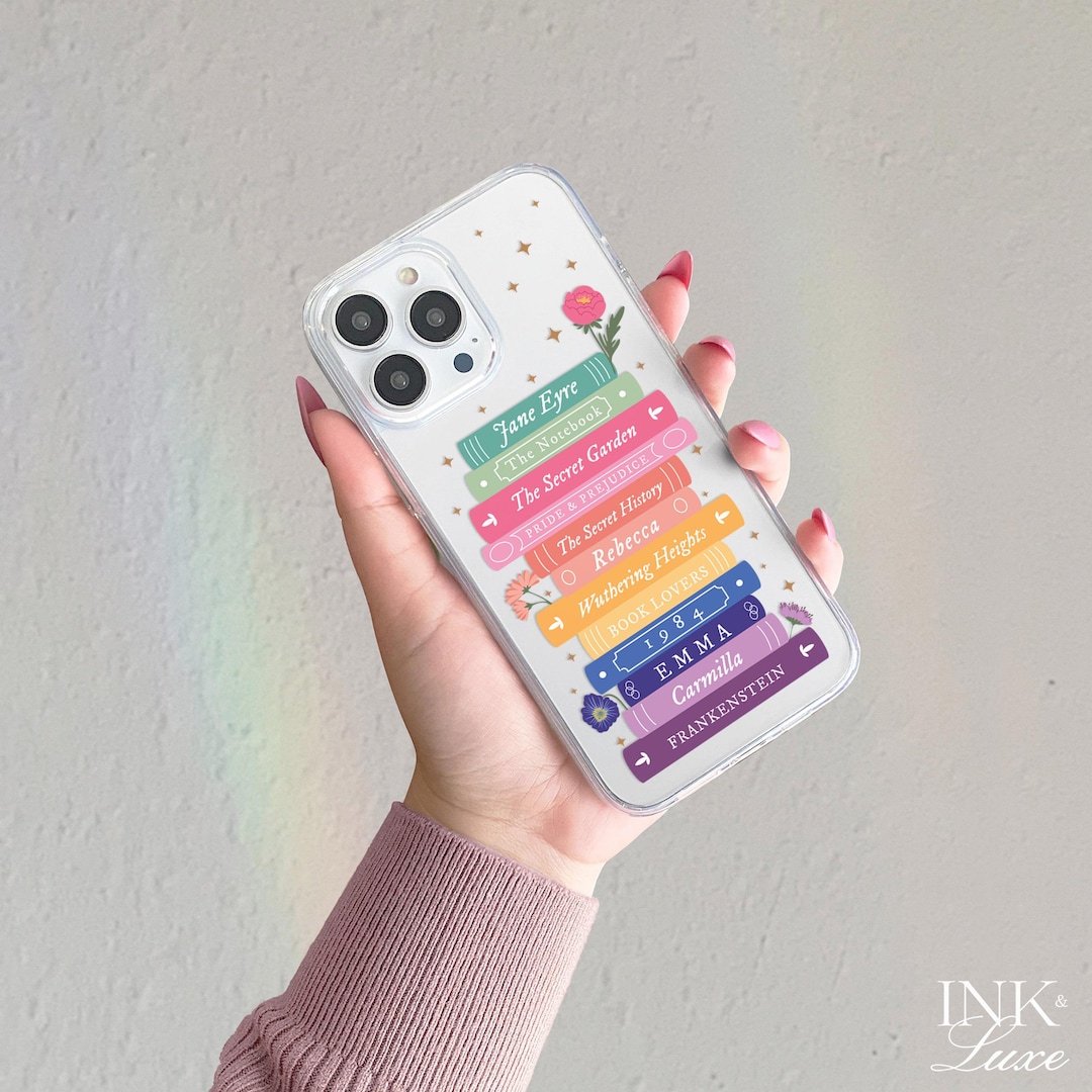 Personalized Book Stack Phone Case | Book Lover Phone Cover | Magsafe ...