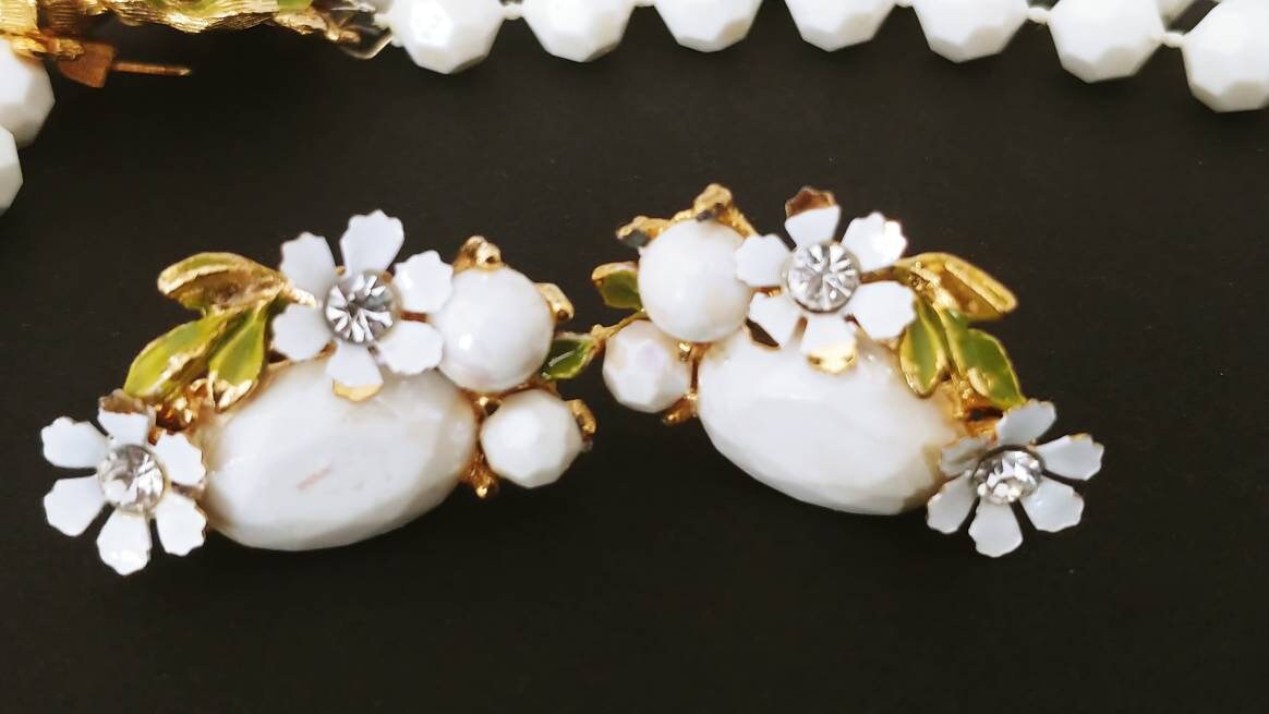 Vintage Selro Selini Multi Strand Necklace With Clip on Earrings - Etsy