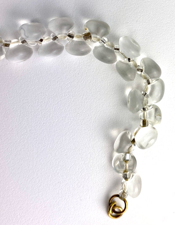 Rare vintage Miriam Haskell clear art glass beads bra… - Gem
