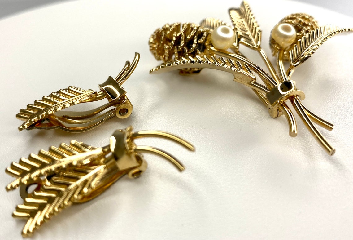 Rare Vintage Jewelry Set Signed CR Co Pine by Charles Reis - Etsy