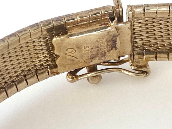 Vintage Sterling gold wash 925 Italy bracelet signed V - Gem