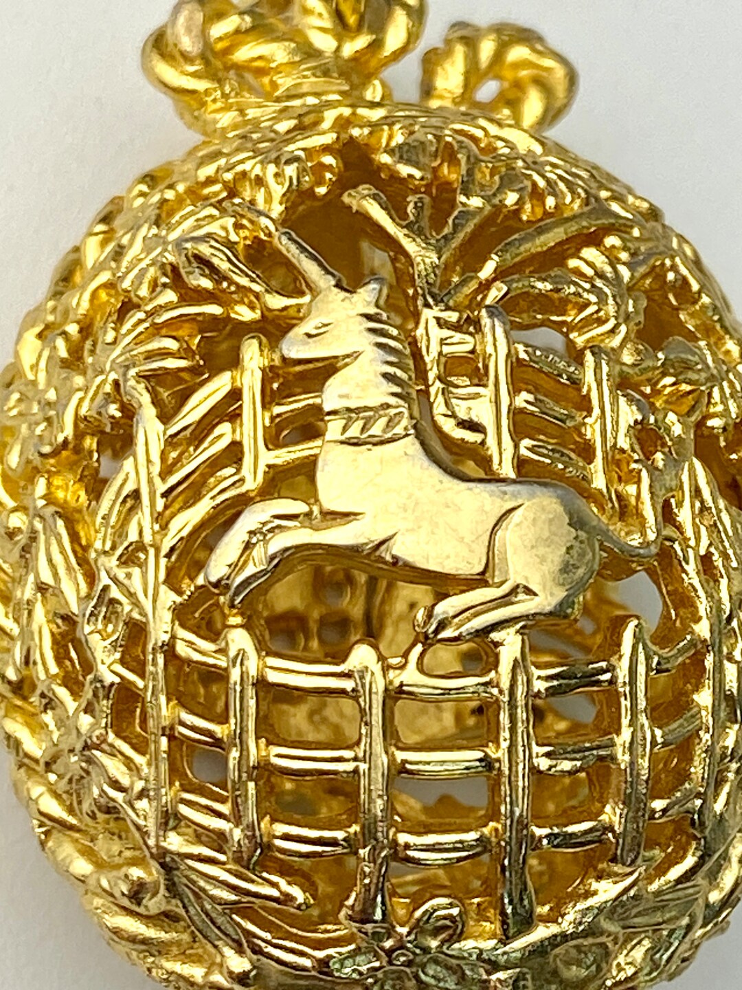 Vintage Unicorn Pendant by Corday Cage Eggs Perfume Diffuser Midcentury ...