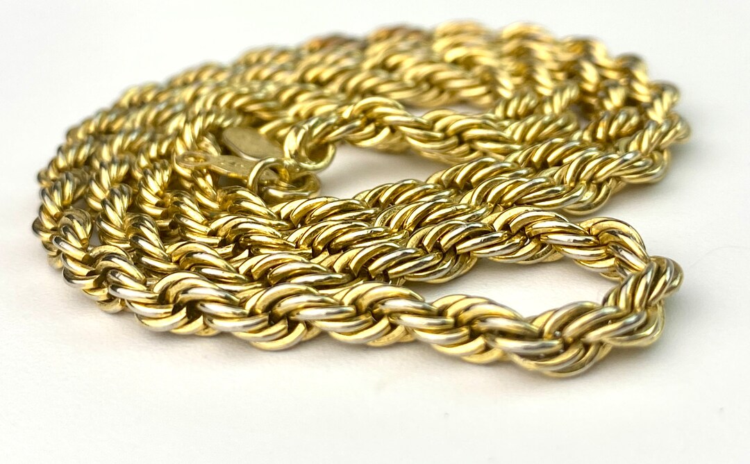 Vintage Gold Filled 24K Rope Chain 10 Long Chain Necklace - Etsy