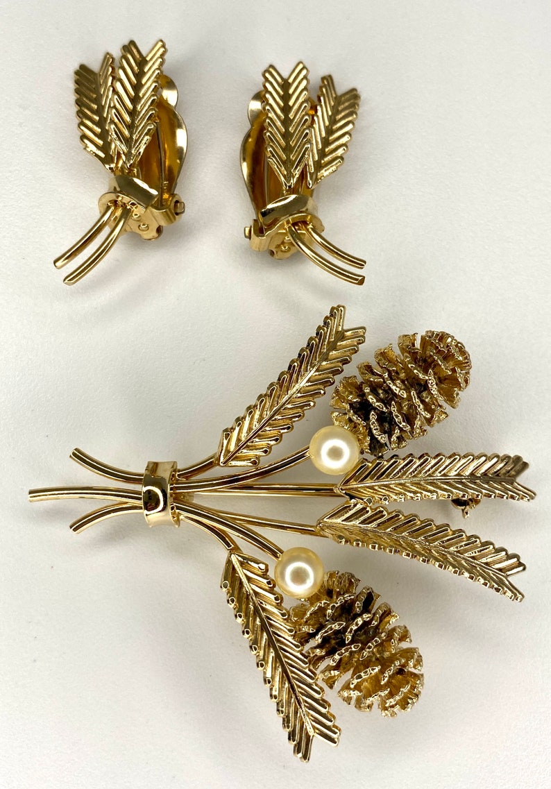 Rare Vintage Jewelry Set Signed CR Co Pine by Charles Reis - Etsy