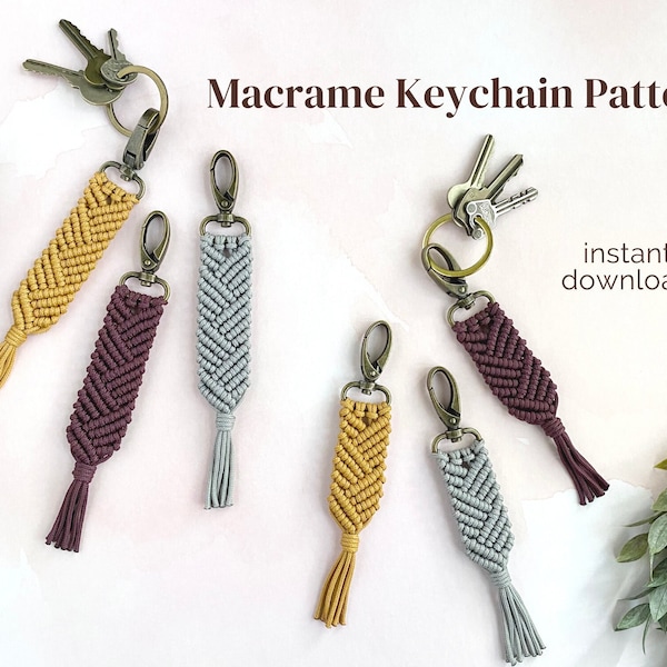 Macrame Keychain Pattern - Etsy