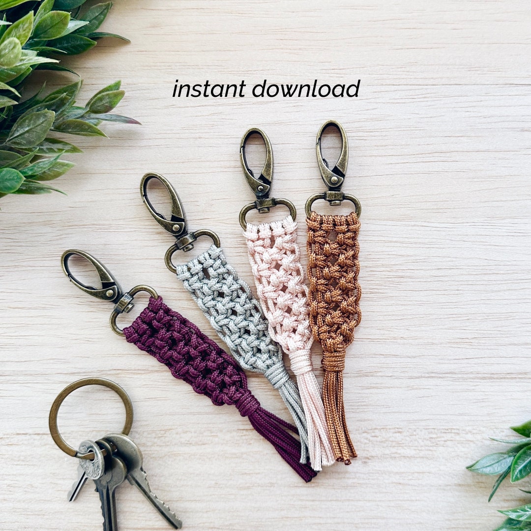 Macrame Pattern PDF DIY Lattice Paracord Keychain Learn Macrame the ...