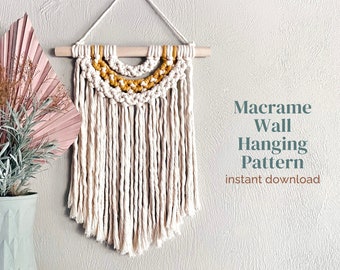 Macrame PDF Pattern Wall Hanging Digital Download DIY - Etsy