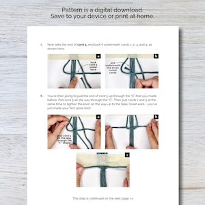 Macrame Pattern PDF DIY Wristlet Keychain Instant Download Easy Macrame ...