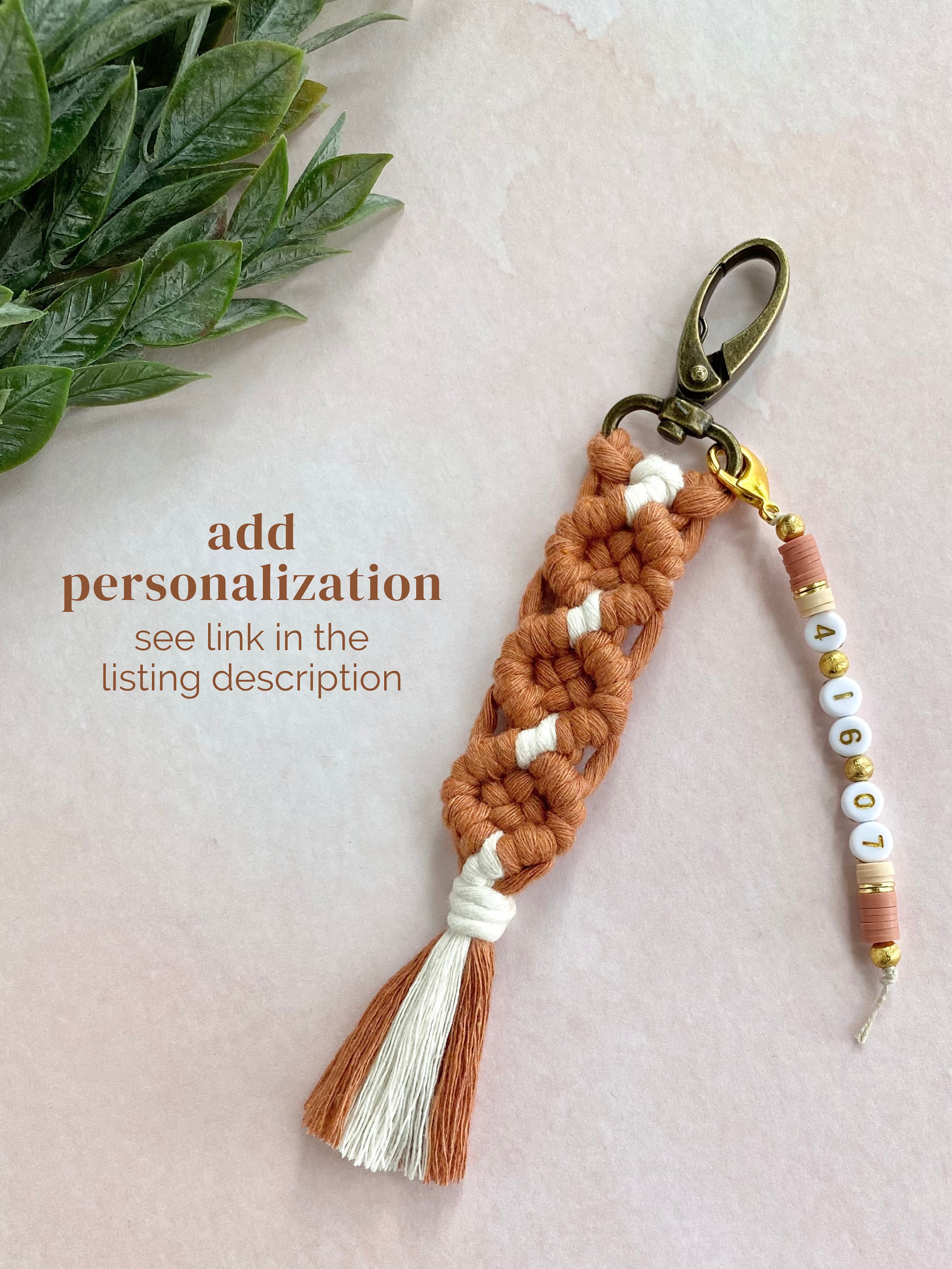 Macrame Keychain | Boho Backpack Charm | Woven Keychain | Eco Friendly ...