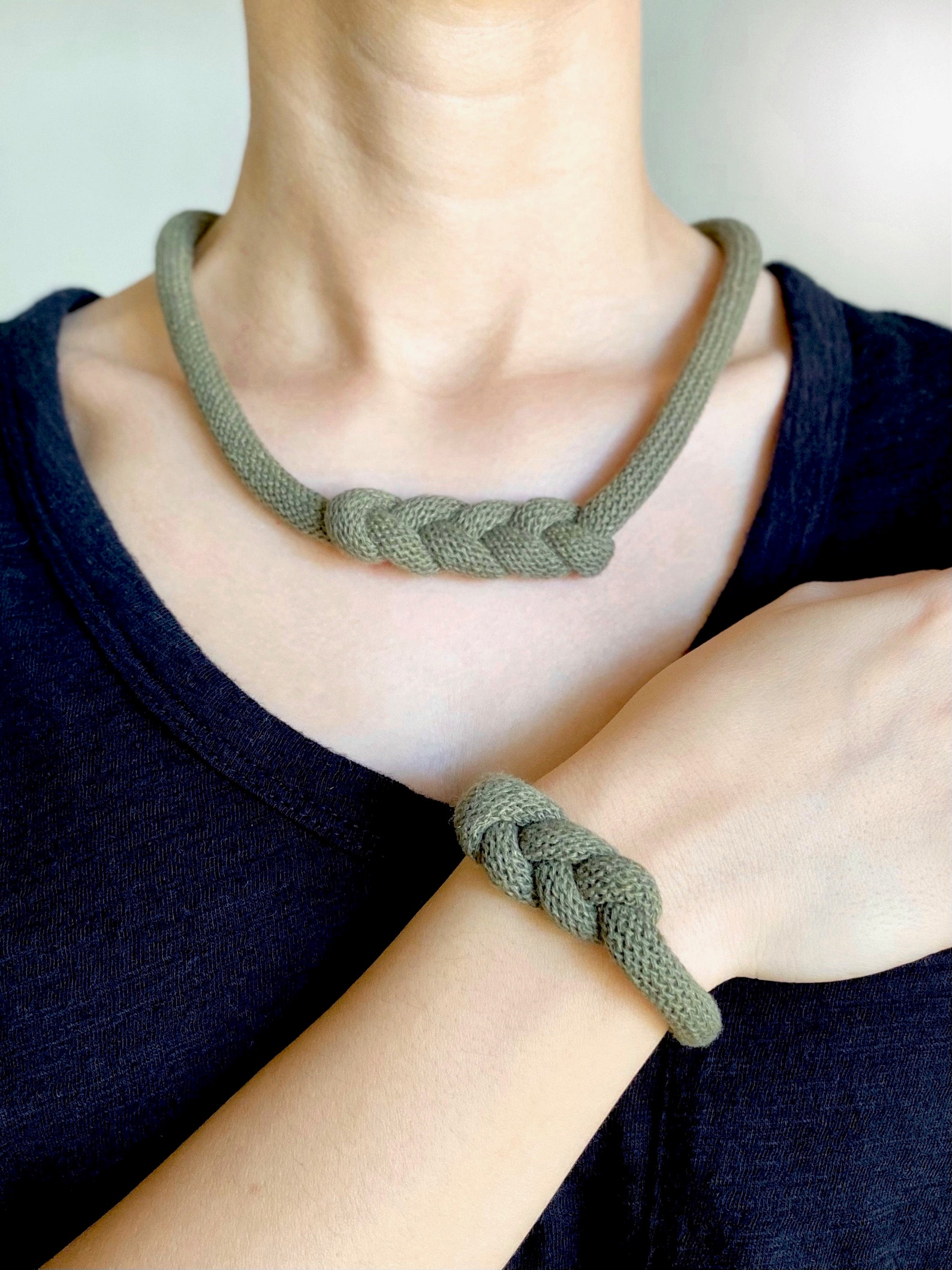 Macrame Jewelry Rope Knot Bracelet & Necklace Gift for - Etsy