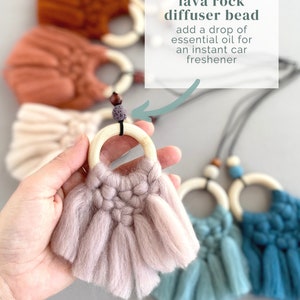 Boho Car Accessories | Hippie Gift for Her | Macrame Essential Oil ...