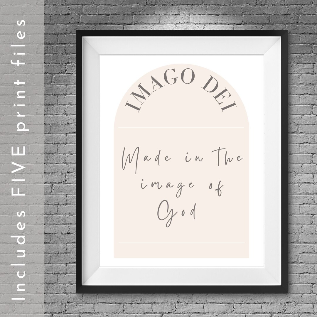 Imago Dei | Made in the Image of God | Christian Art | Spiritual Print ...