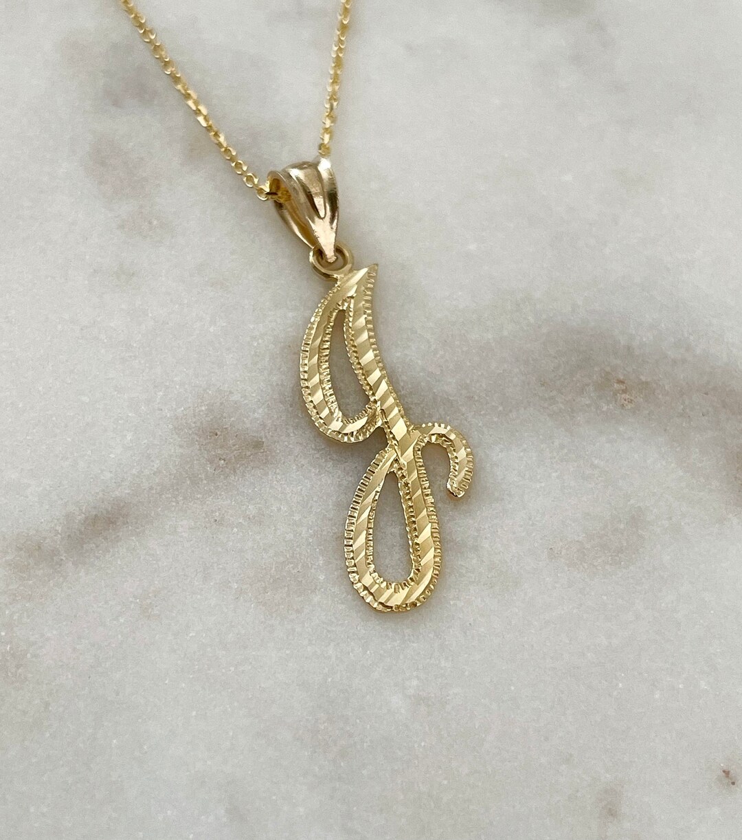 14K Yellow Gold Initial J - Etsy