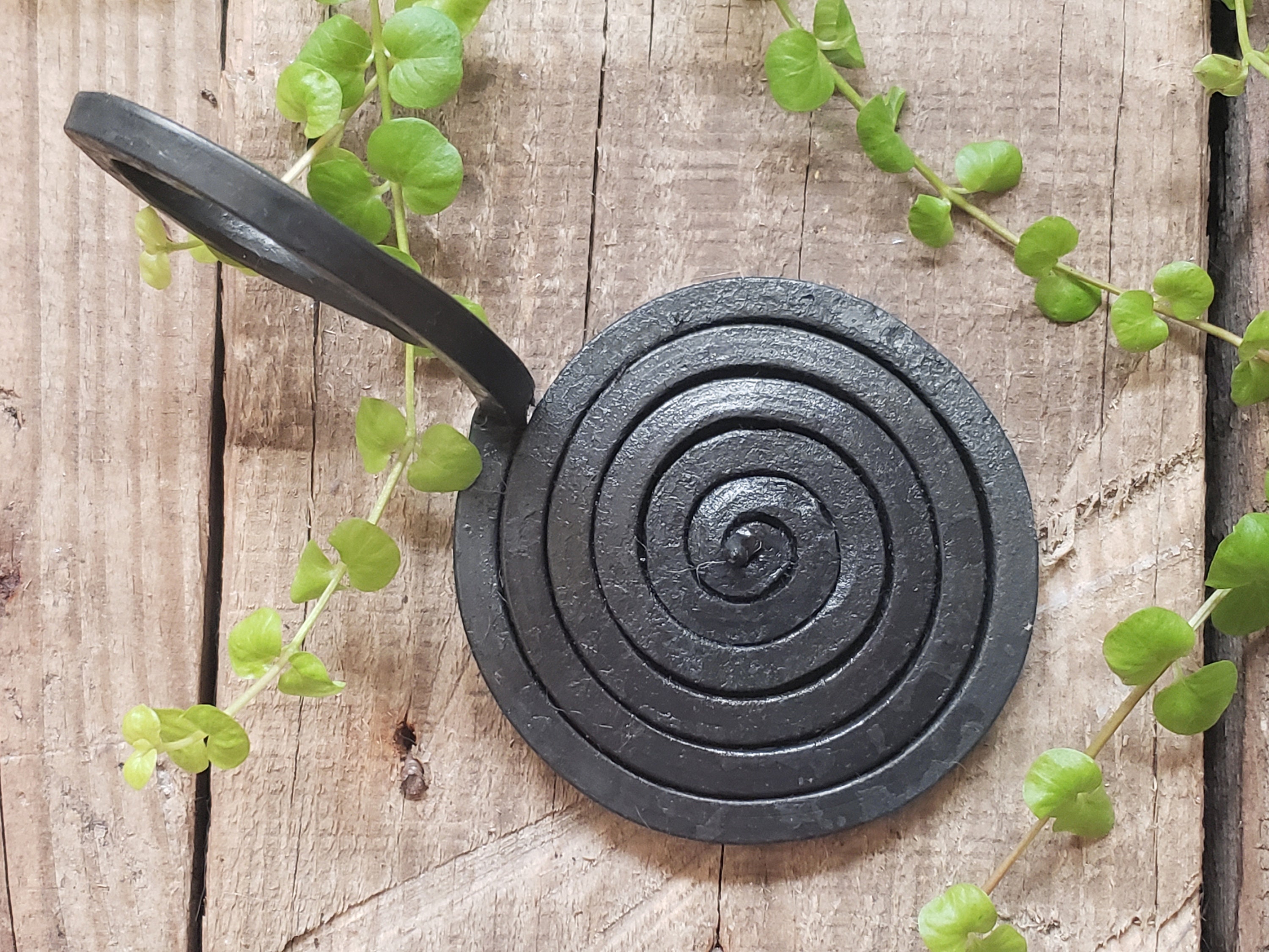 Wrought Iron Spiral Chamber Candle Holder | Hand Forged | Rustic ...