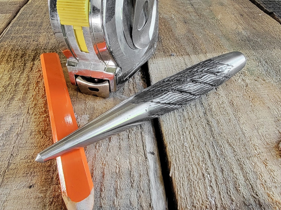 Hand-forged Center Punch Made From Steel Cable Unique Cable Twist ...