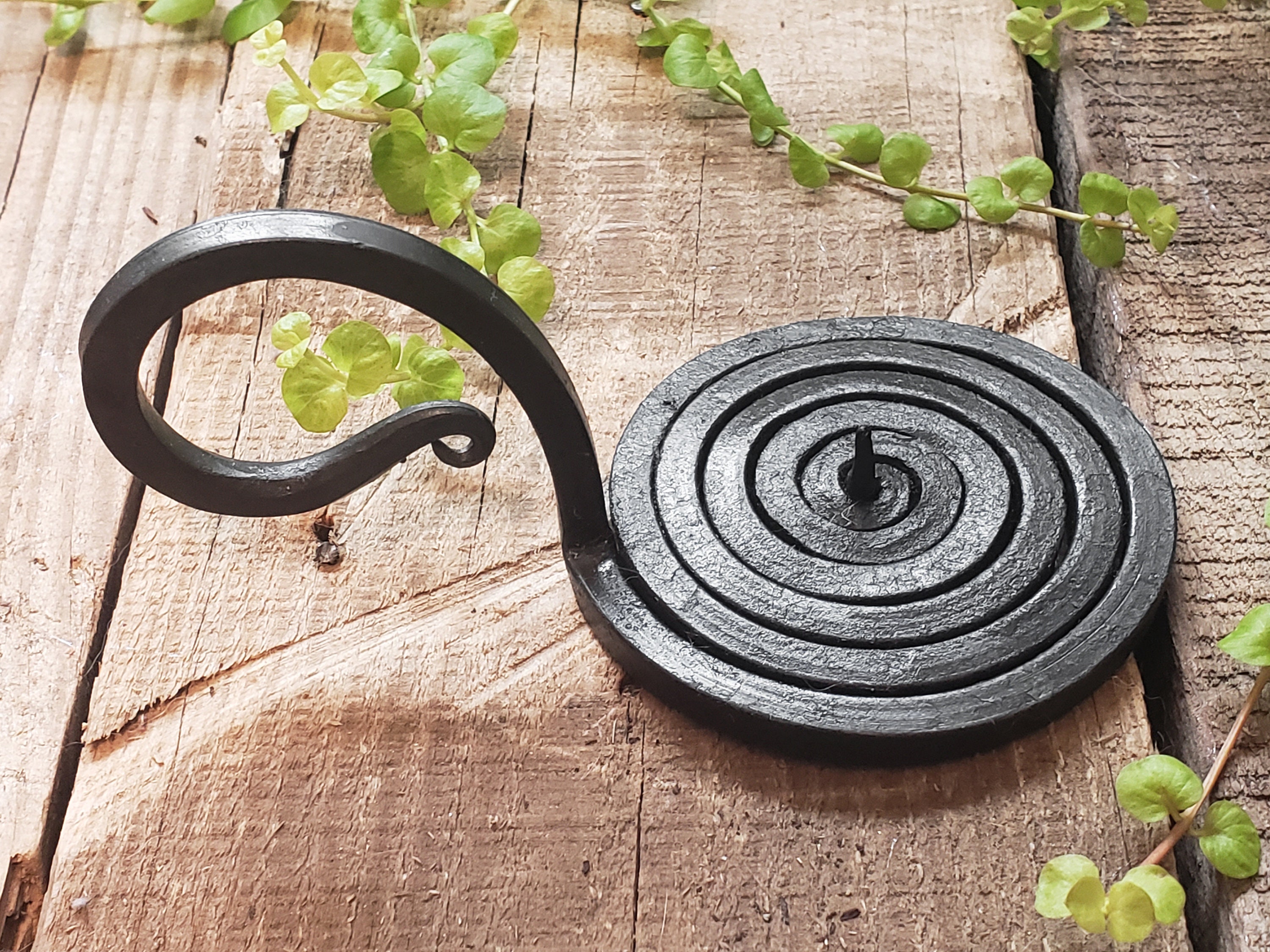 Wrought Iron Spiral Chamber Candle Holder | Hand Forged | Rustic ...
