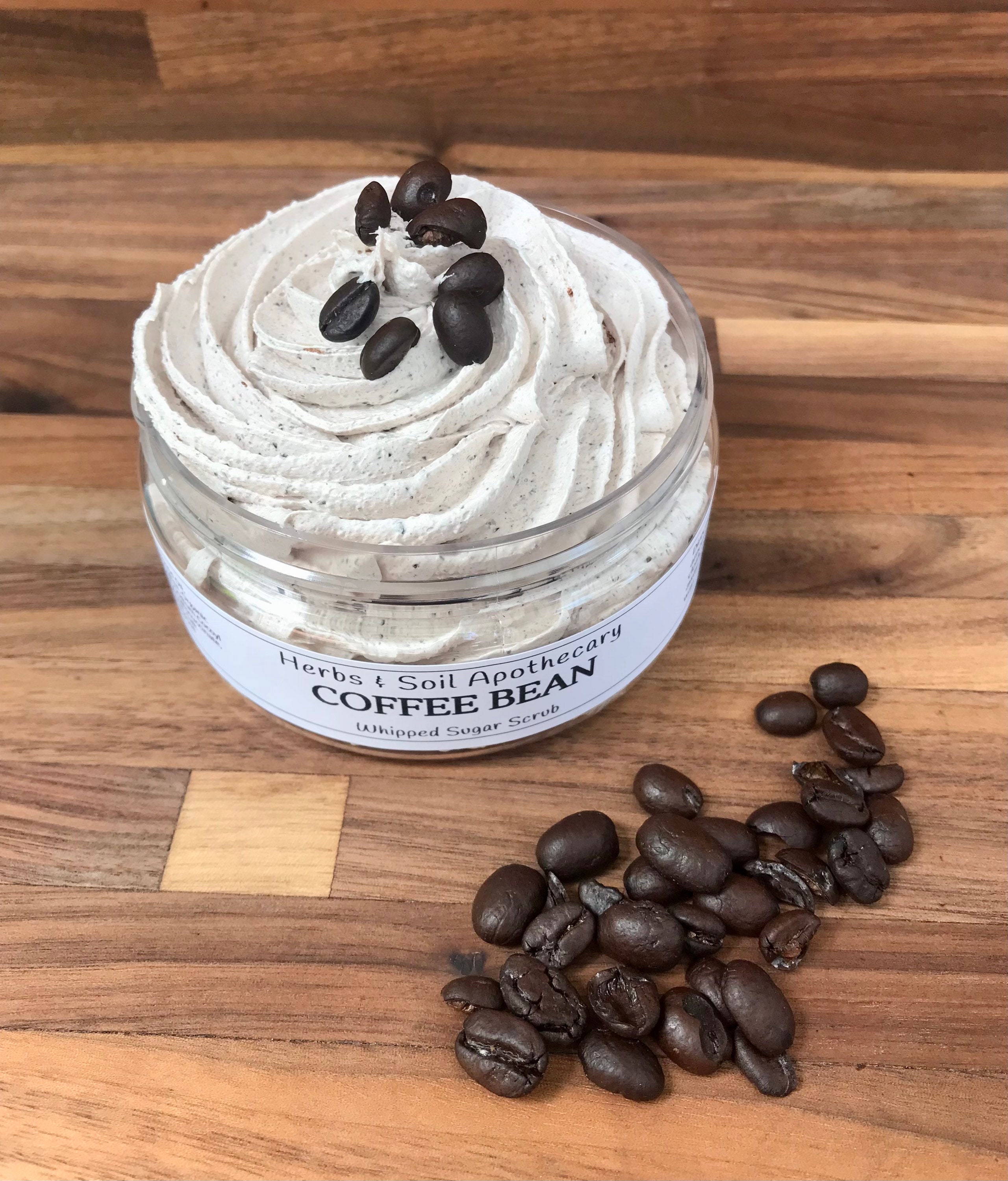 Coffee Bean Whipped Sugar Scrub, Natural Exfoliant Skincare Routine ...