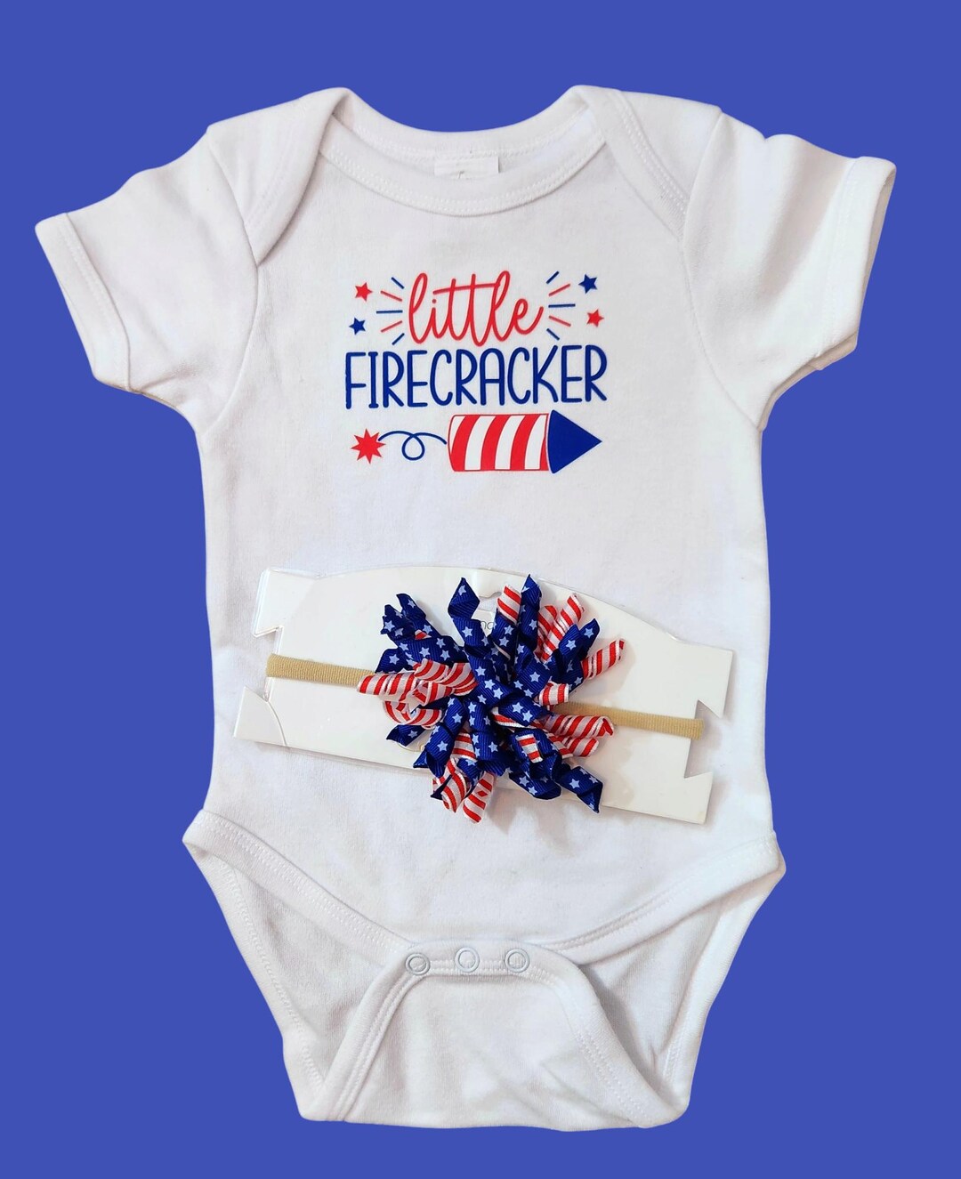 Little Firecracker Baby Outfit/matching Headband - Etsy