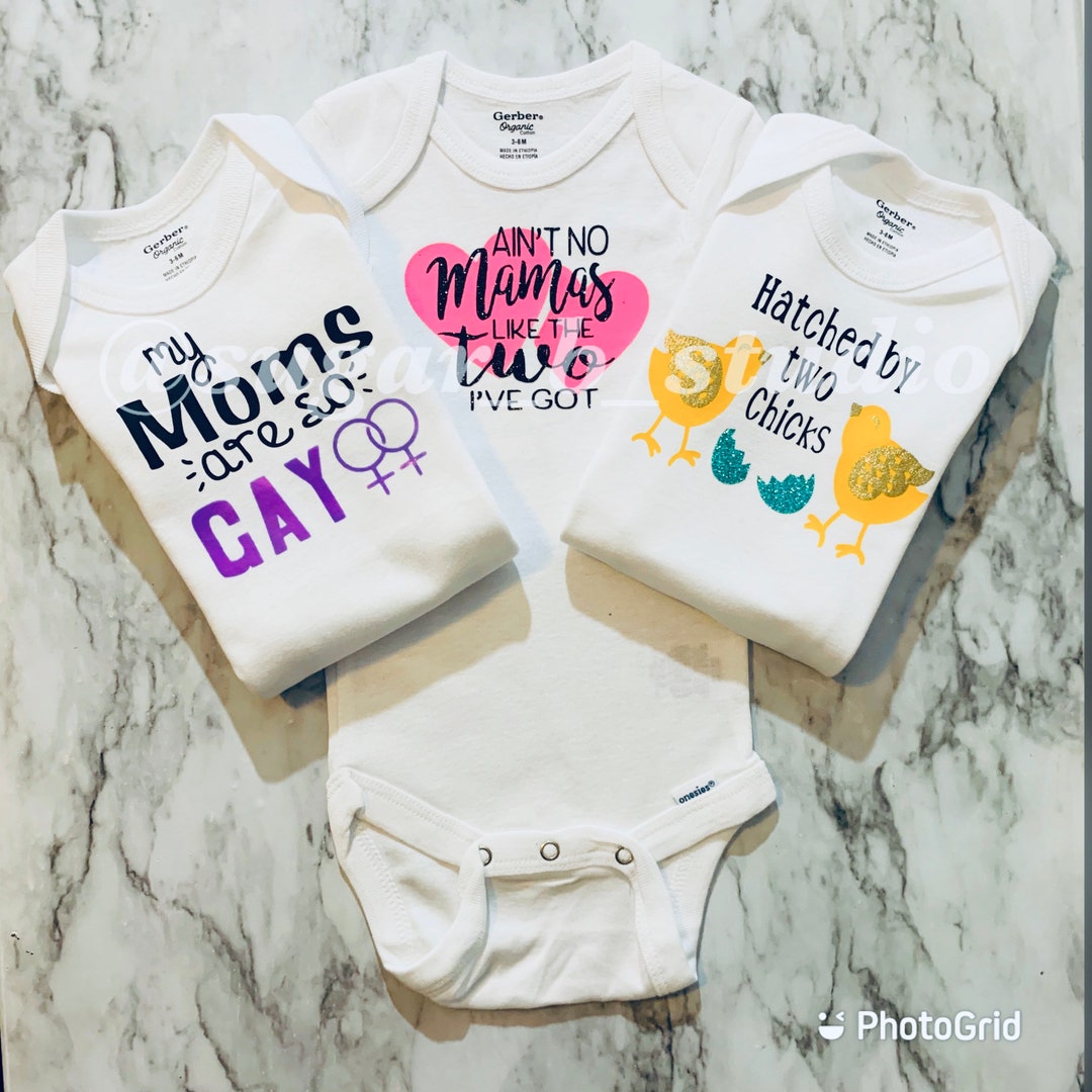 Gay Mom, Onesies® Brand, Set of 3, Pride Bodysuits, Baby Graphic Tees ...